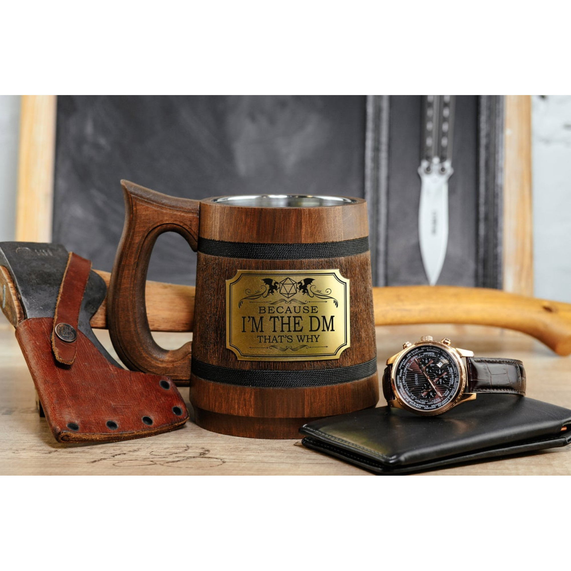 Dungeon Master Mug, Dungeons and Dragons, D&D Beer Stein, Gift Engraved ...